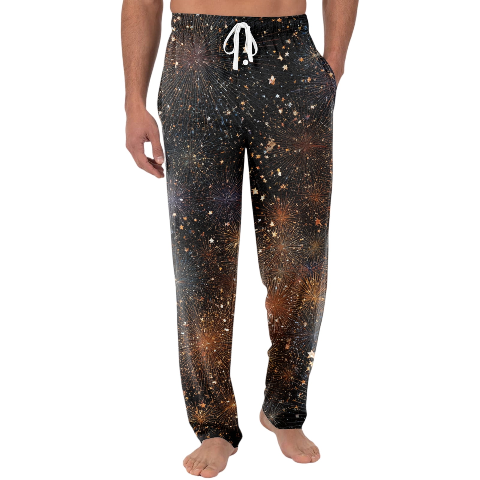 MLQIDK Men's Christmas Santa Xmas Tree Snowflake Pajama Pants 2025 ...