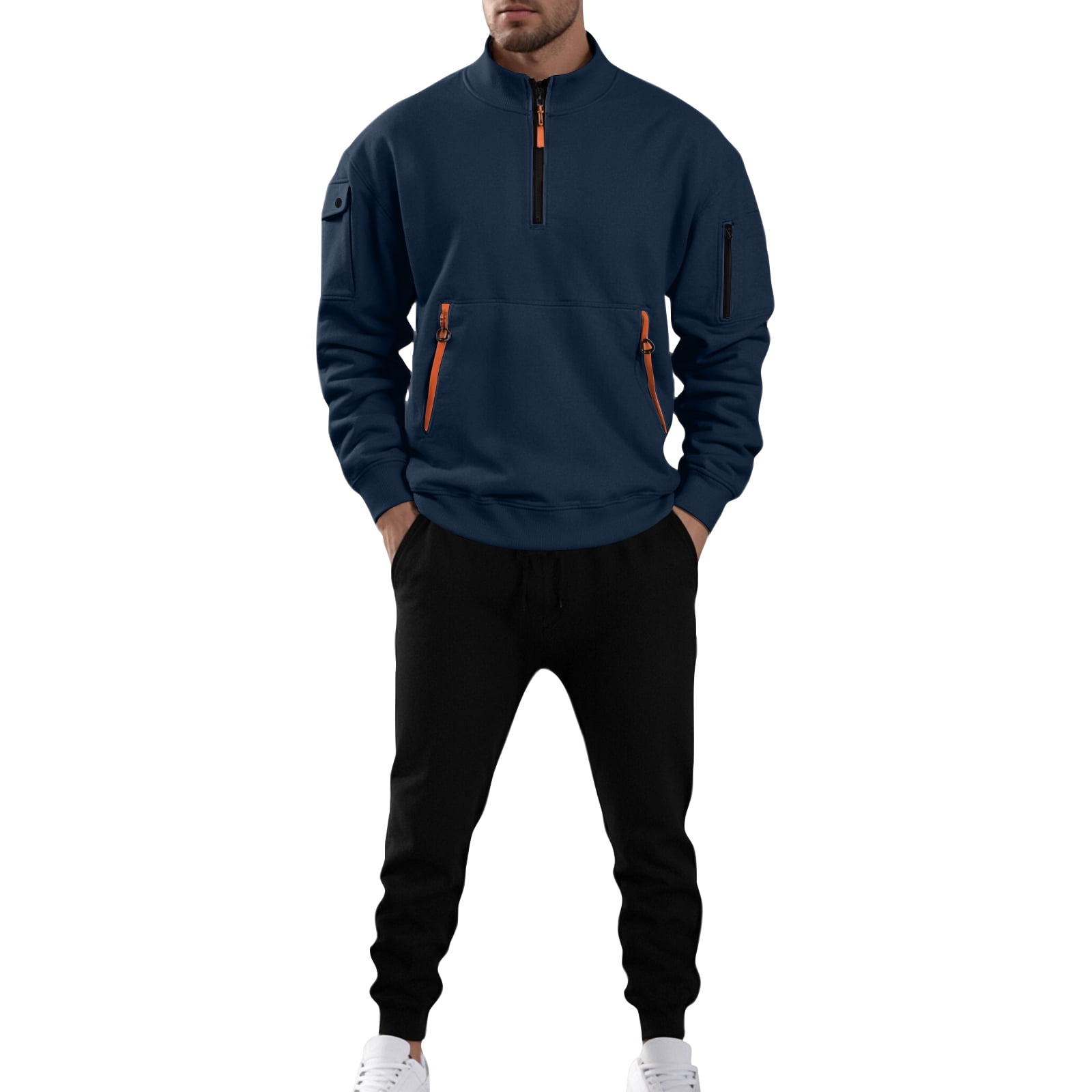 MLQIDK Men's Track Suits Big and Tall 2 Piece Set Athletic Workout Gym ...