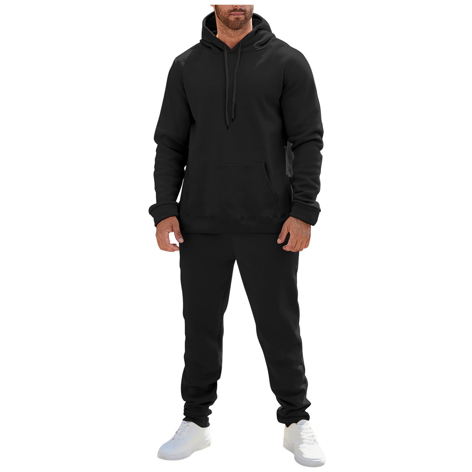 MLQIDK Mens Big and Tall Track Suits 2 Piece Set Athletic Workout Gym ...