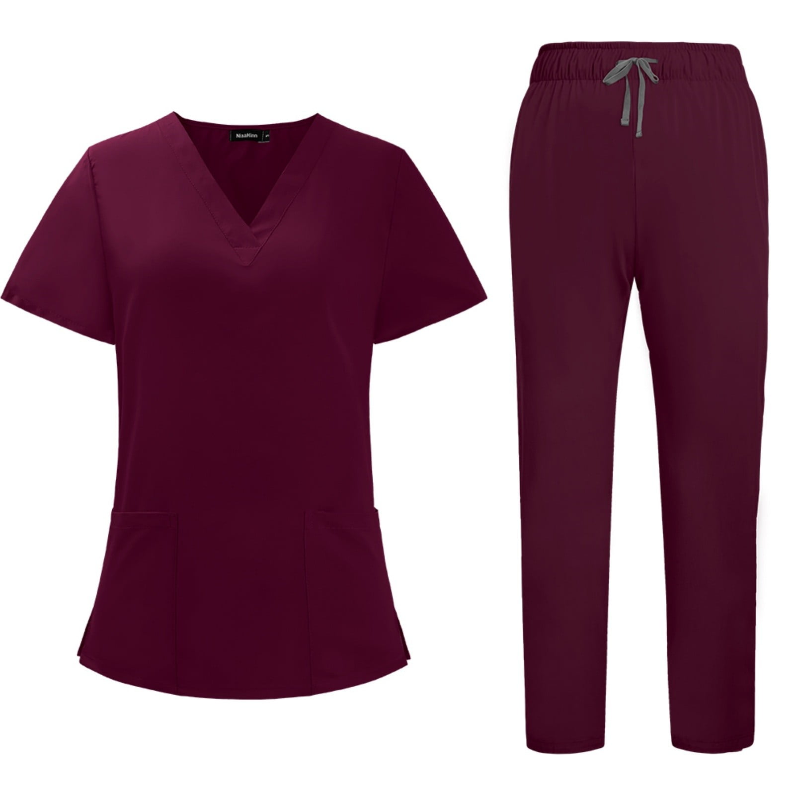 MLQIDK Scrub Sets for Woman Plus Size Nurse Uniforms Petite V-Neck ...