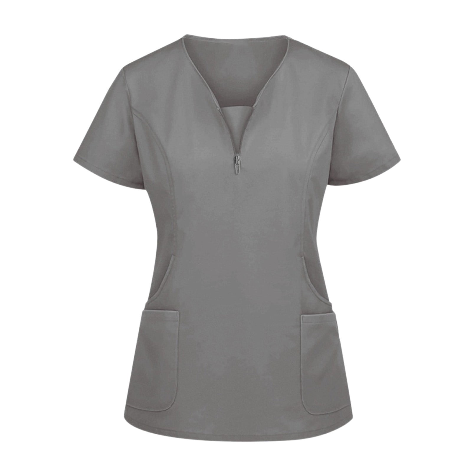 MLQIDK Scrubs for Women Plus Size Medical Uniforms Stretchy V-Neck ...