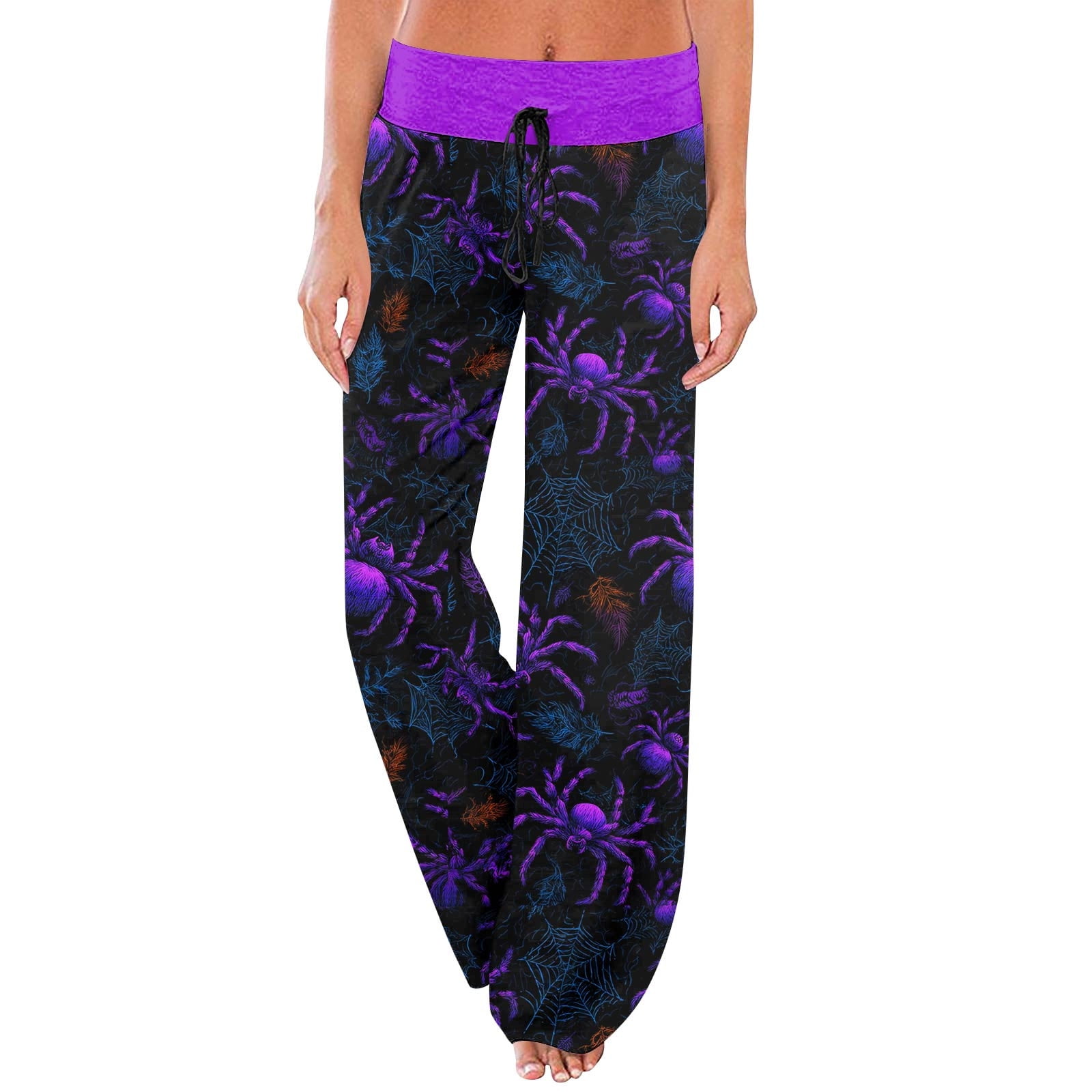 MLQIDK Women Plus Size Fall Pajamas Elastic Waist Pumpkin Bat Ghost ...