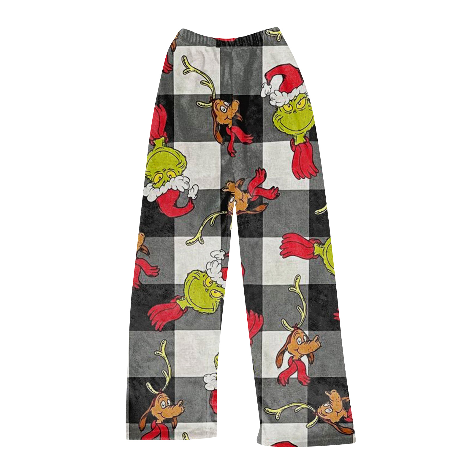 MLQIDK Women's Christmas Santa Xmas Tree Snowflake Pajama Pants Comfy ...