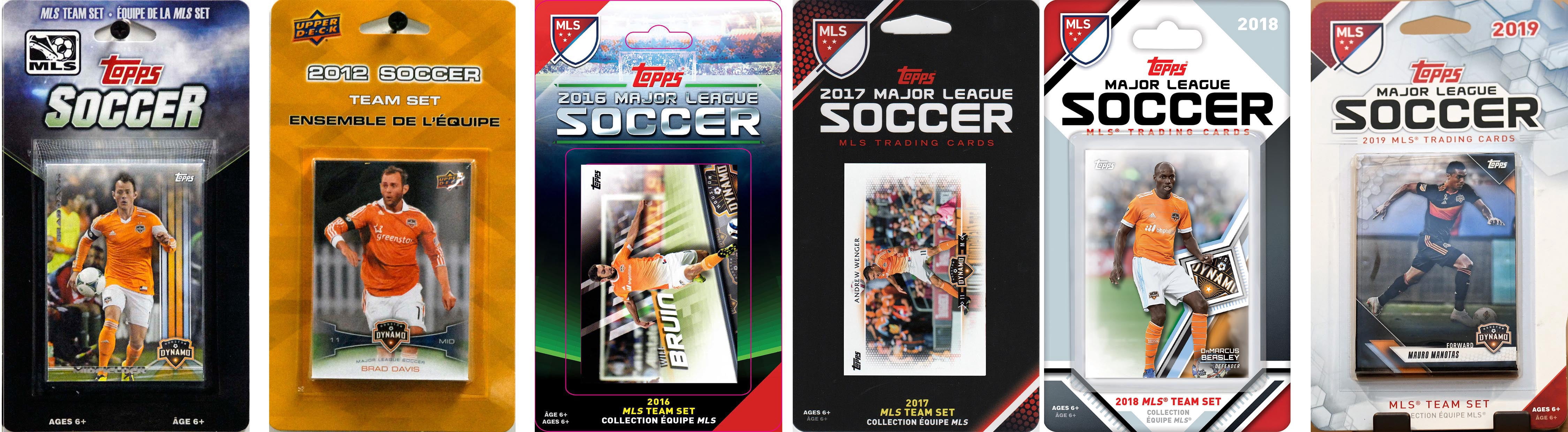 MLS Houston Dynamo 6 Different Licensed Trading Card Team Sets ...