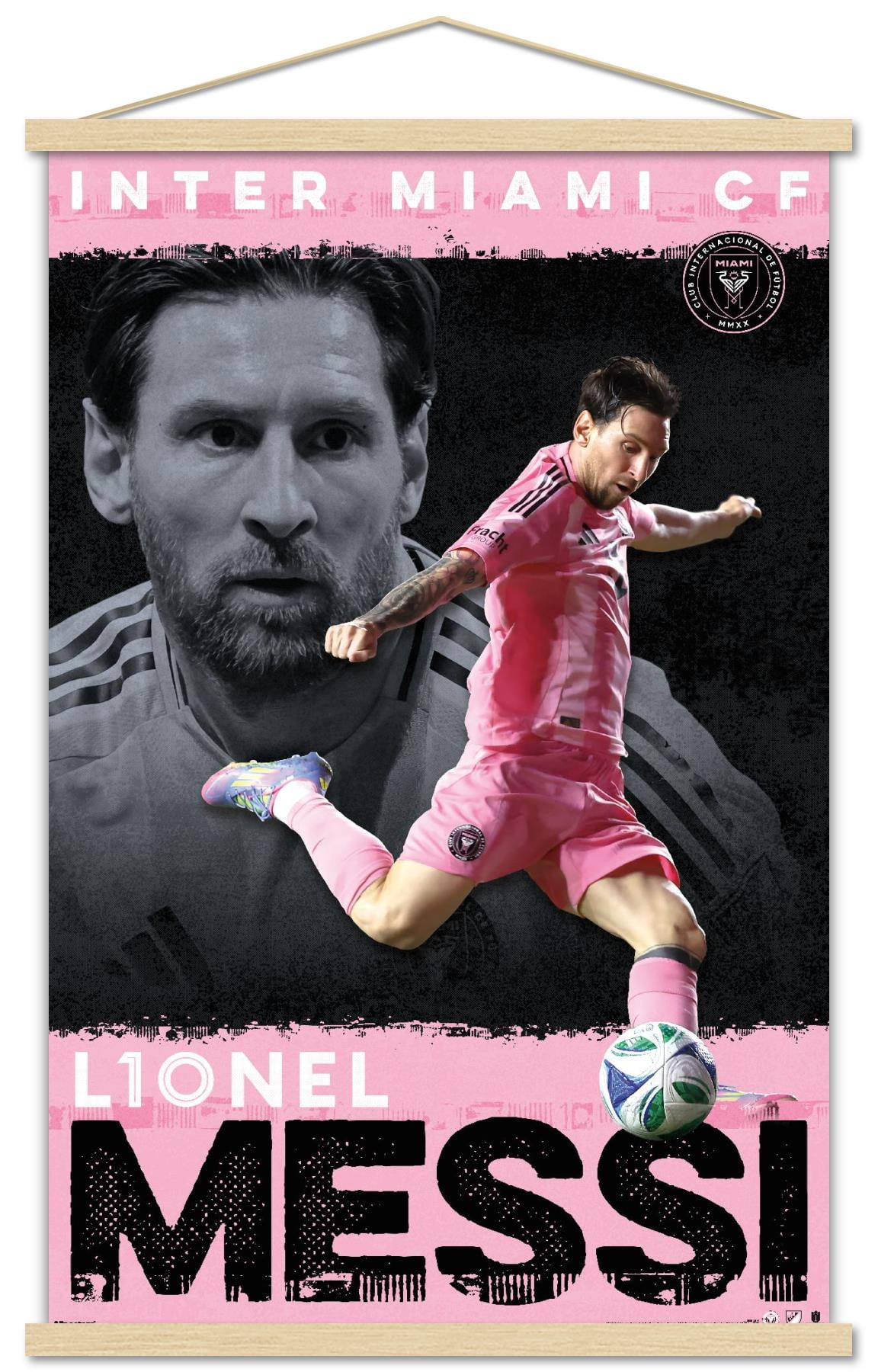 MLS Inter Miami CF - Lionel Messi 25 Wall Poster with Magnetic Frame ...