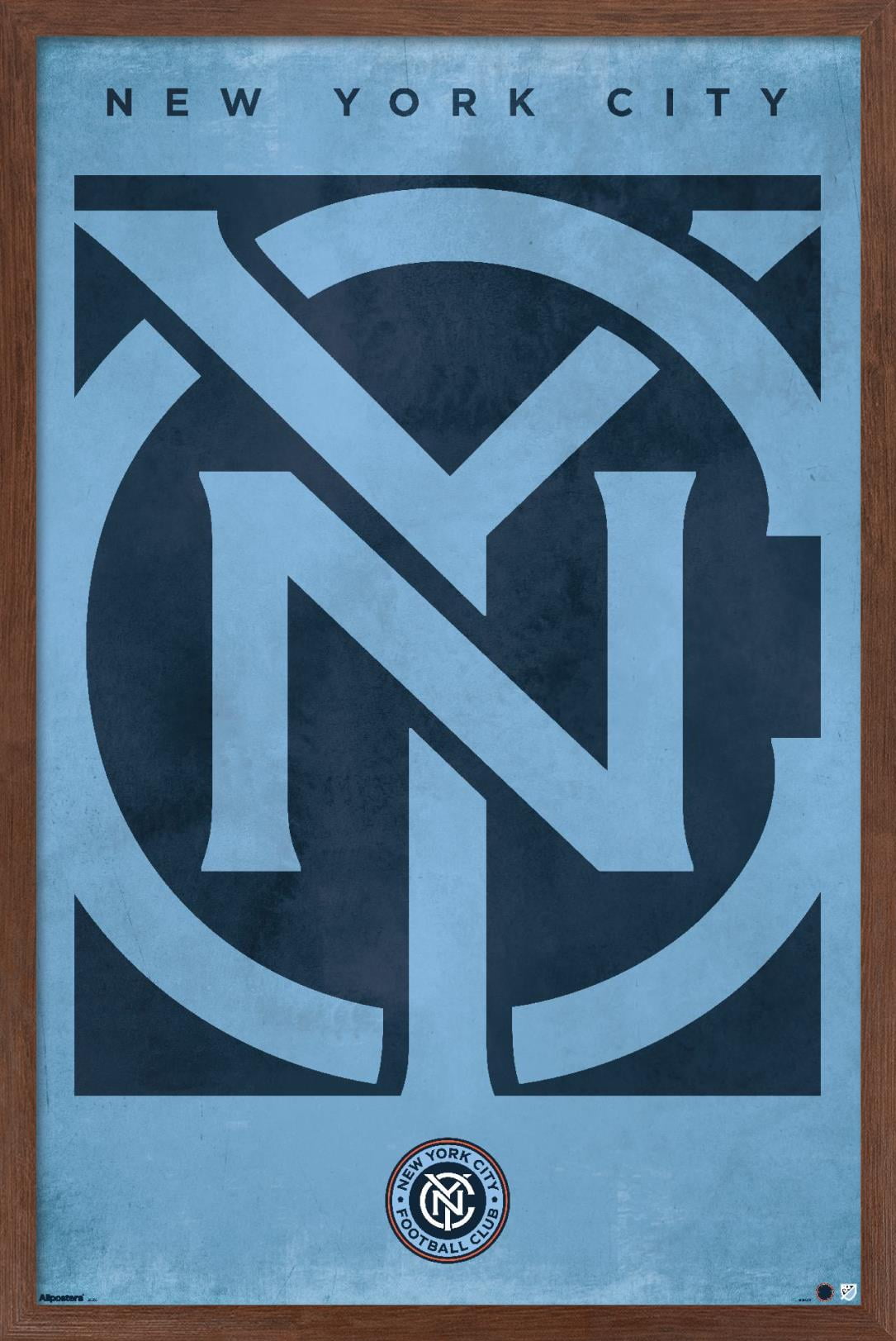 MLS New York City FC - Logo 25 Wall Poster, 22.375" x 34" Framed ...