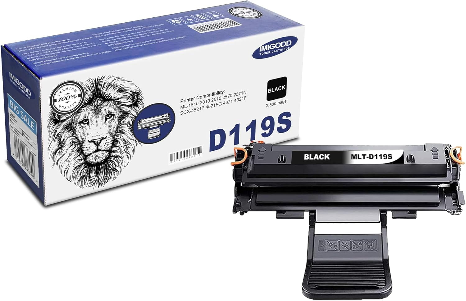 MLT-D119S Black Toner Cartridge (with Chip) Replacement Compatible for ...