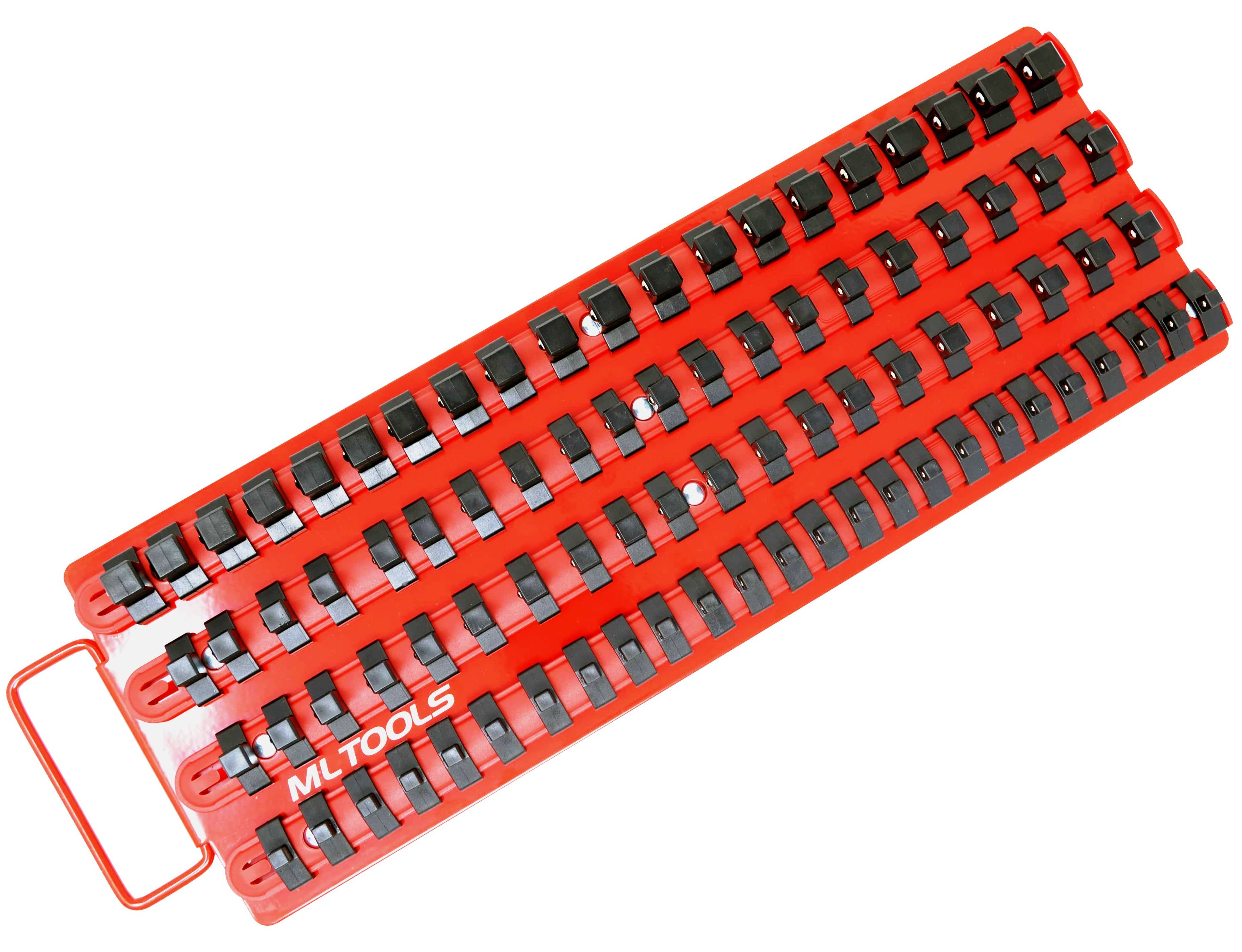 MLTOOLS Socket Organizer | Holds 85 Sockets | Ball Bearing Clips Socket ...