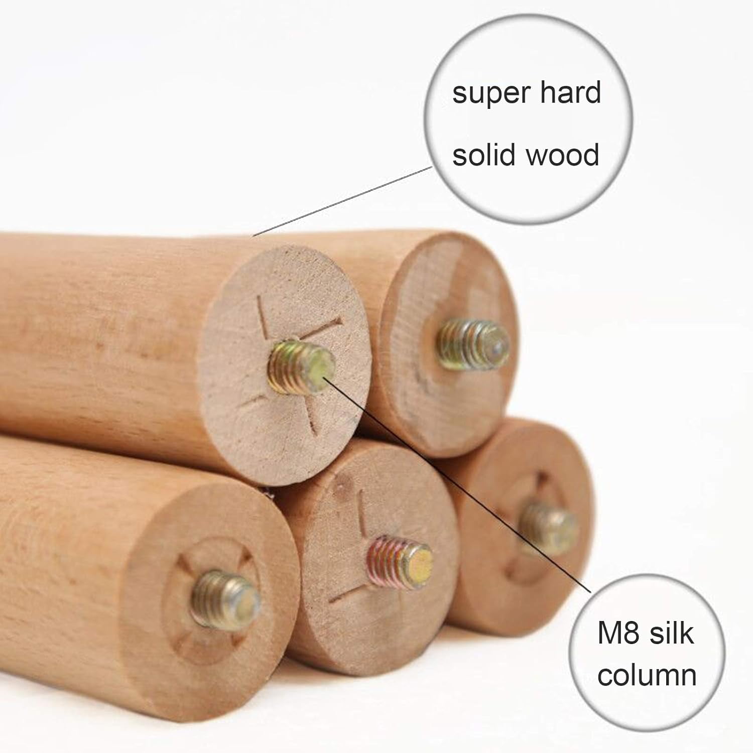 MLWWS-4X Table Legs, Wooden Furniture Feet, DIY Support Legs for Sofa ...
