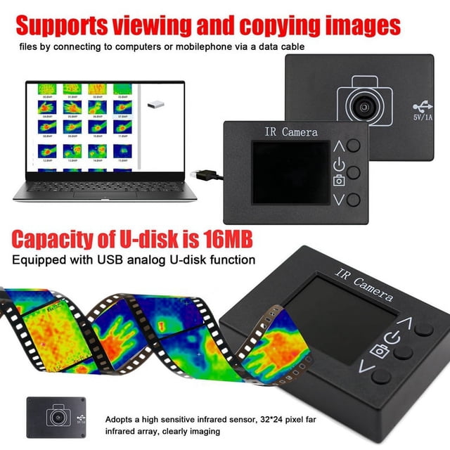 MLX90640 Infrared Temperature Sensor Simple Thermal Imager 1.8Inch LCD ...