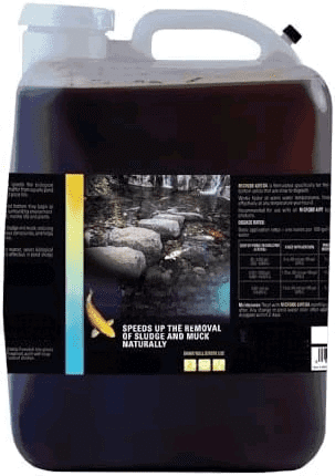 MLXSA5G Sludge-Away Pond and Outdoor Water Garden Sludge Remover, OK for Live Koi Fish, Plant ...