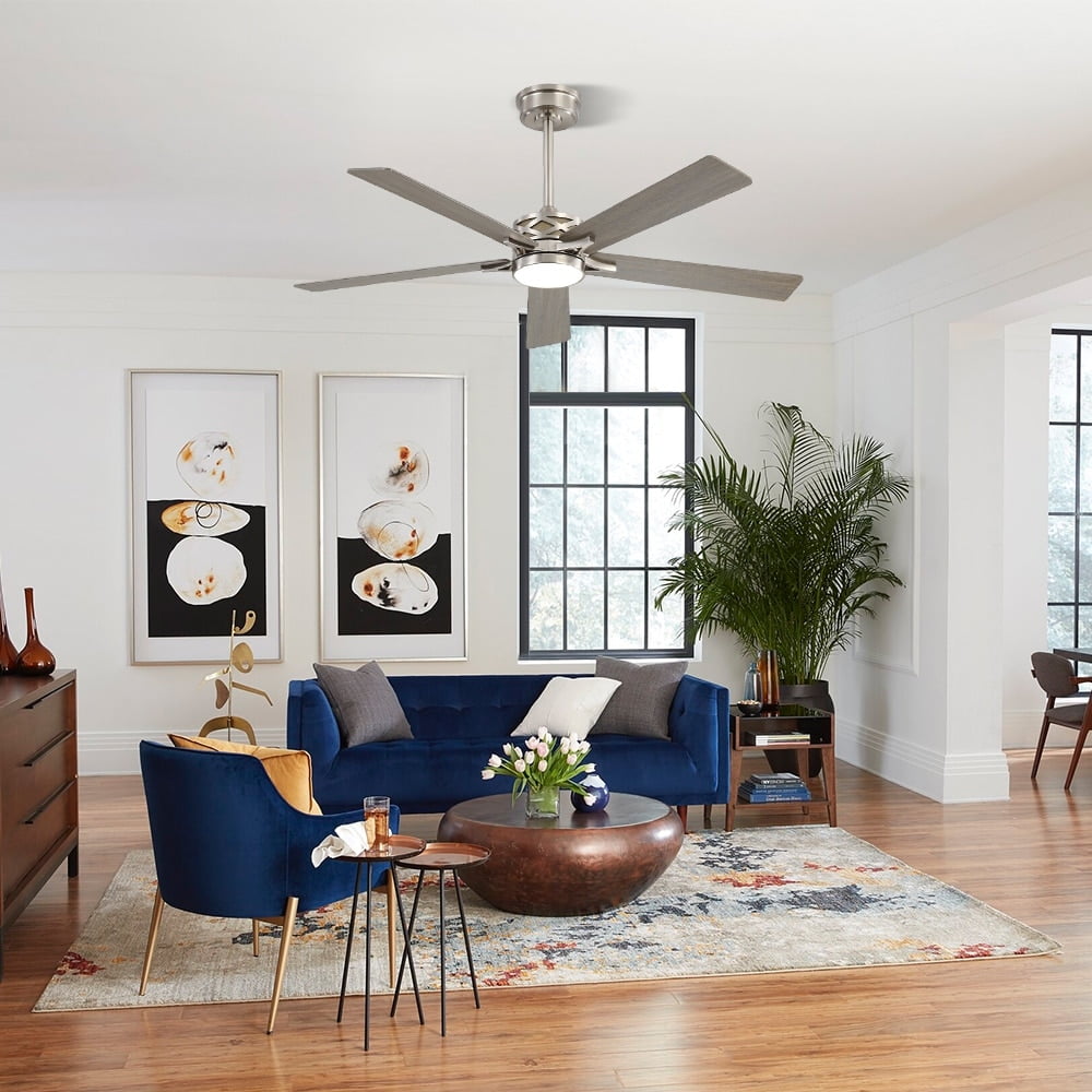 MLiAN 52" & 60" & 72" 5-Blades DC Motor Indoor Smart Ceiling Fan with ...