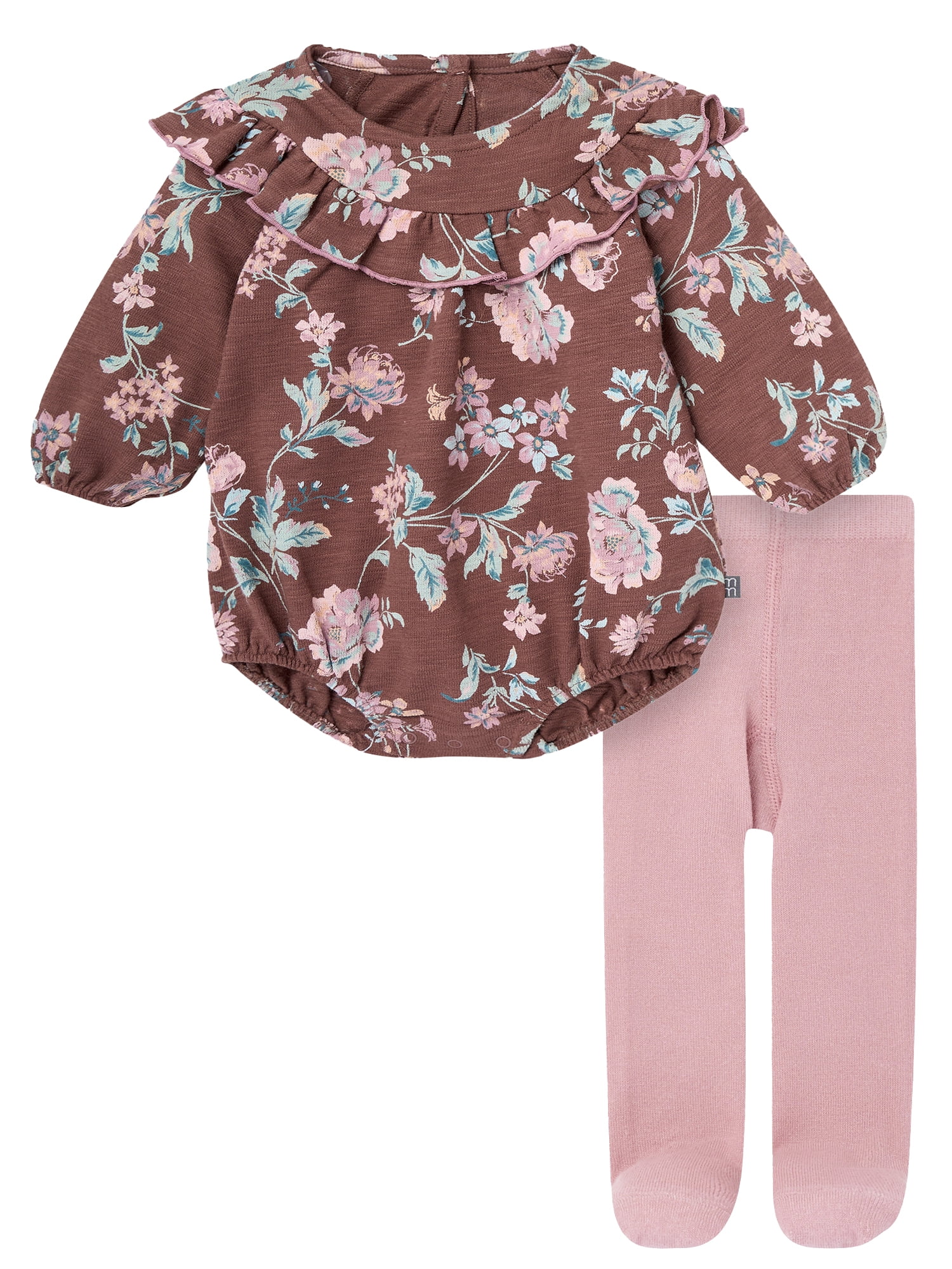 Modern Moments by Gerber Baby Girl Bubble Romper and Tights Outfit Set ...
