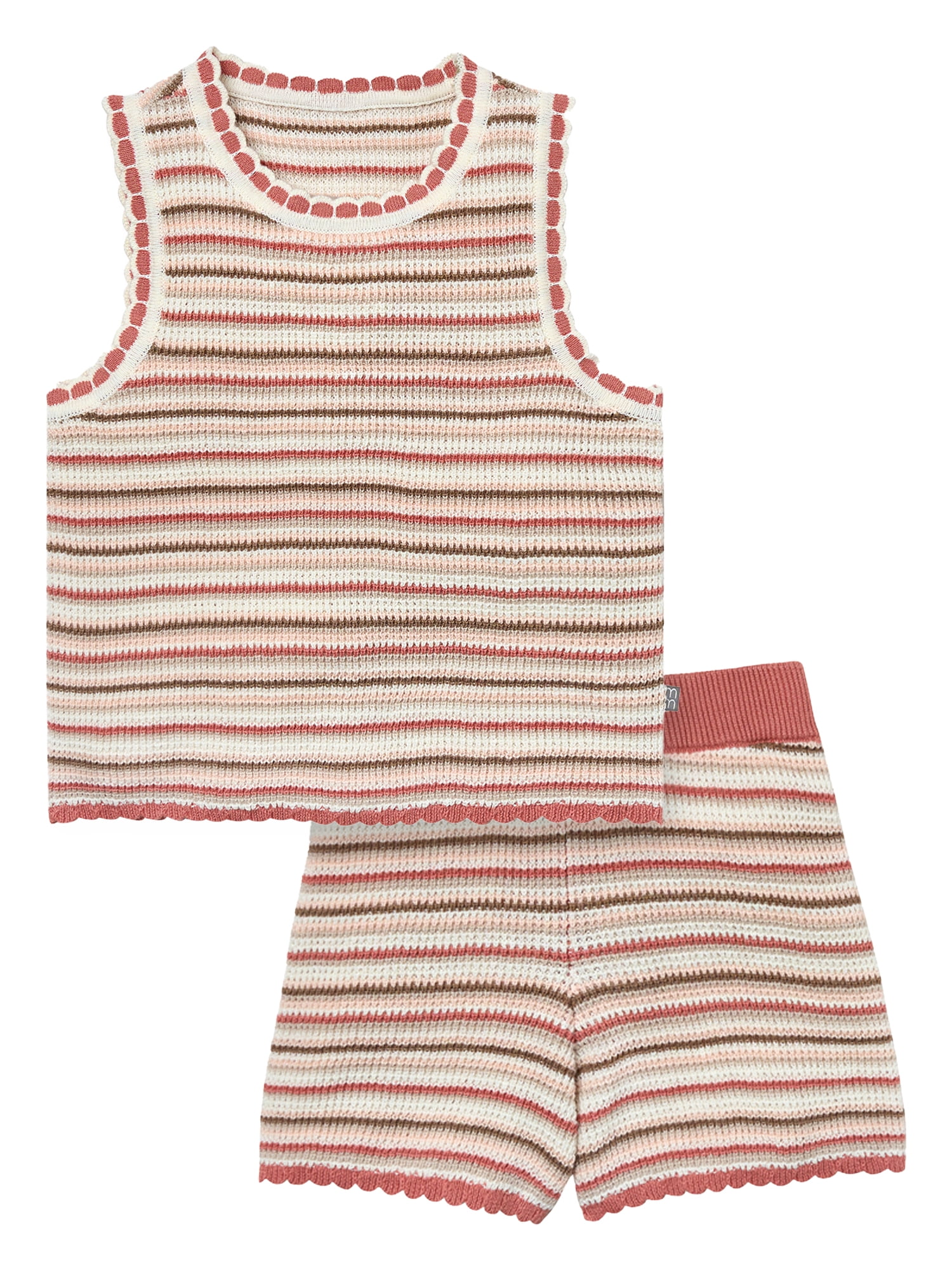 Modern Moments Toddler Girl Crochet Sweater Knit Short Set, 2-Piece ...