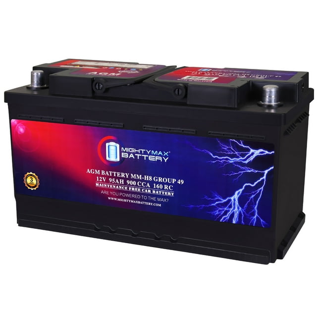 MM-H8 Group 49 12V 95Ah 160RC 900CCA Replacement Battery Compatible ...