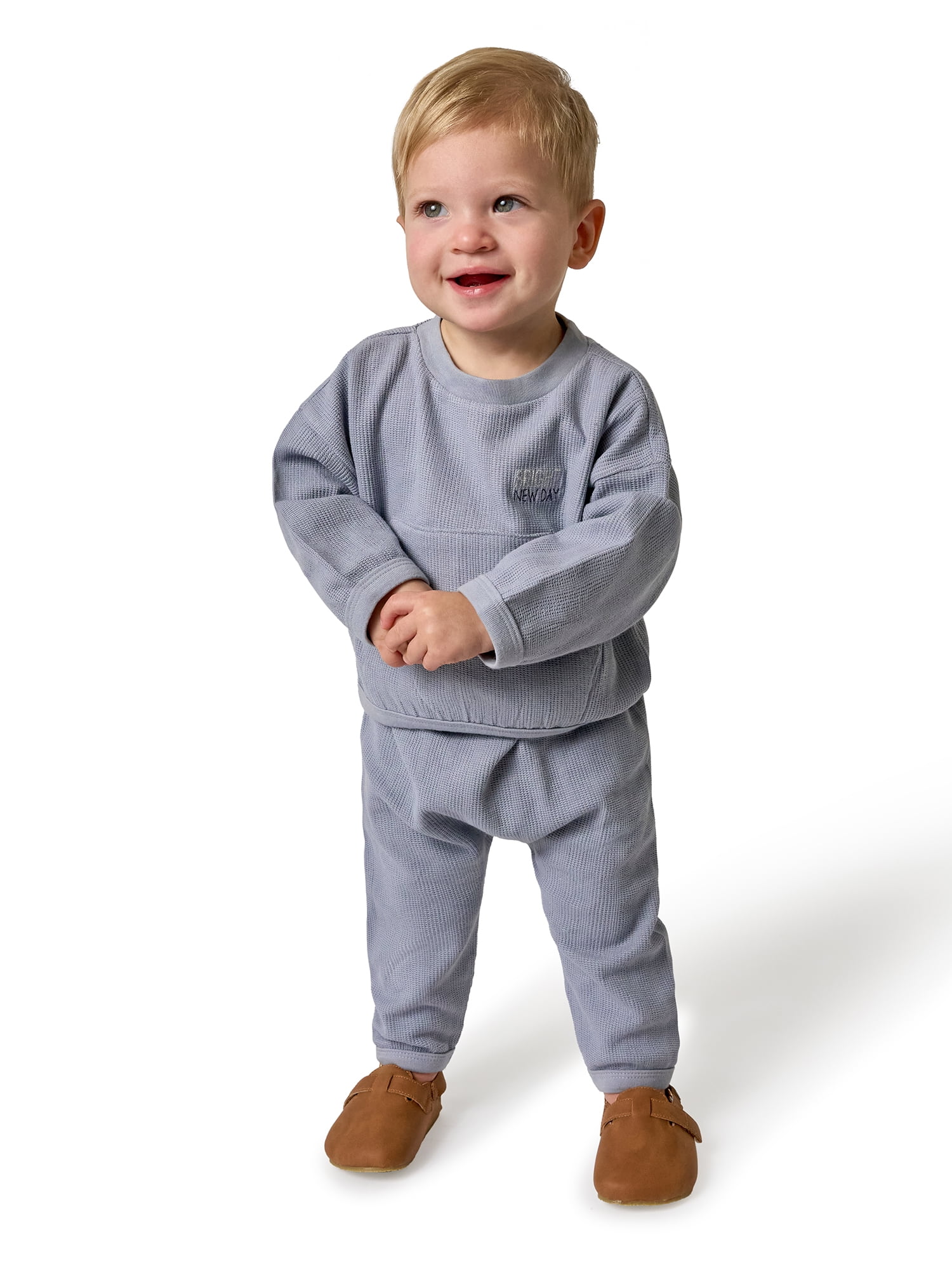 Modern Moments by Gerber Baby Boy Top and Pant Outfit Set with Kanga ...
