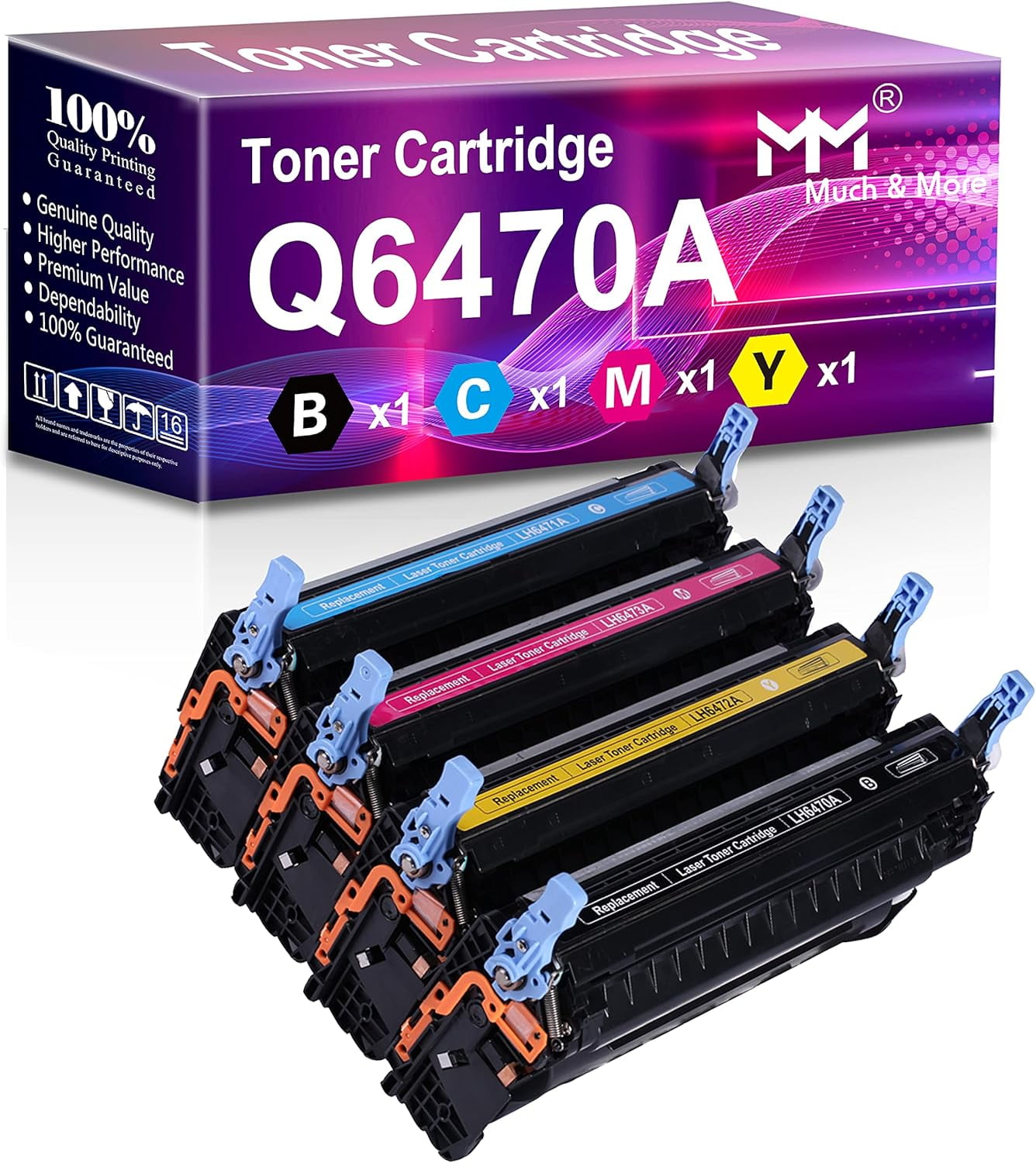 MM MUCH & MORE Compatible Toner Cartridge Replacement for HP 501A 502A ...
