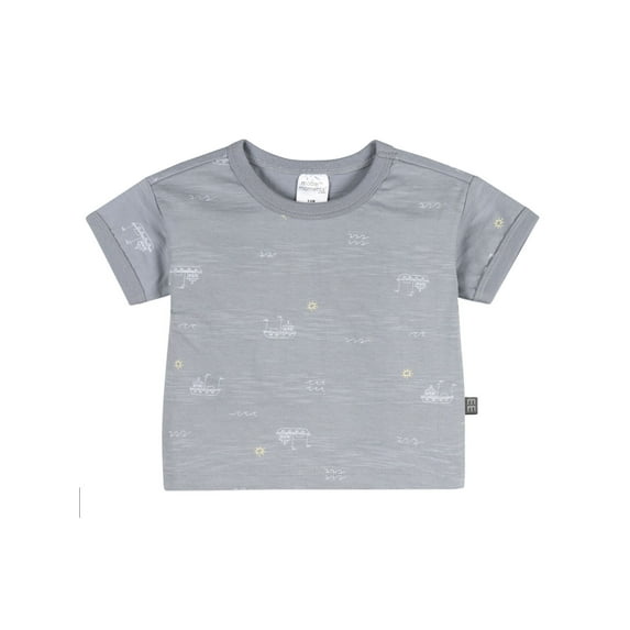 Modern Moments by Gerber Baby Boy Short Sleeve Oganic Ringer Top, Sizes ...