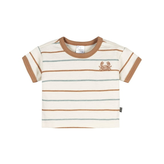 Modern Moment by Gerber Baby Boy Organic Short Sleeve Top, Sizes 0/3 ...