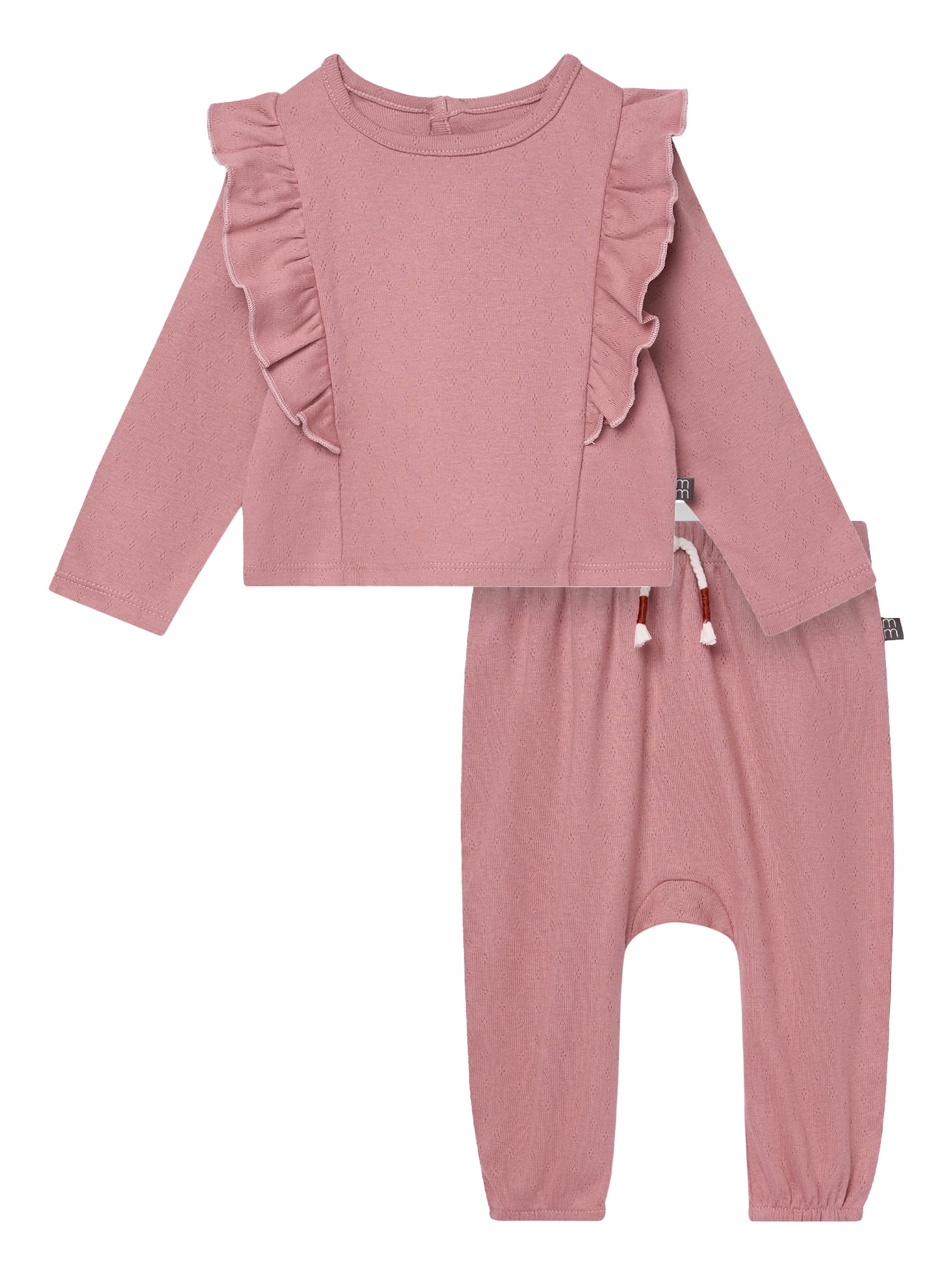 Modern Moments by Gerber Baby Girl Pant Set with Ruffle Detail, 2-Piece ...