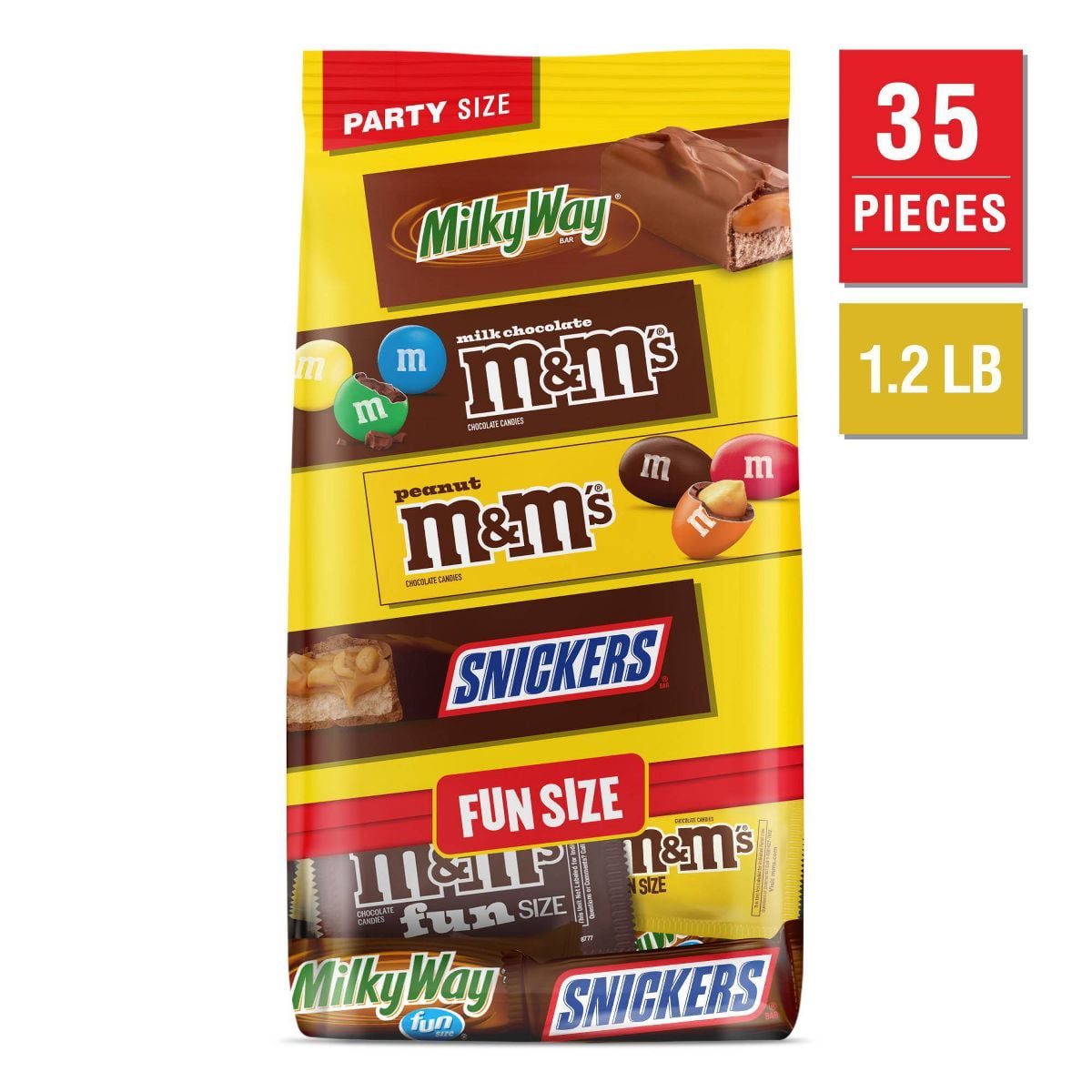 MM'S, Snickers Milky Way Fun Size Chocolate Candies Variety Pack, Party ...
