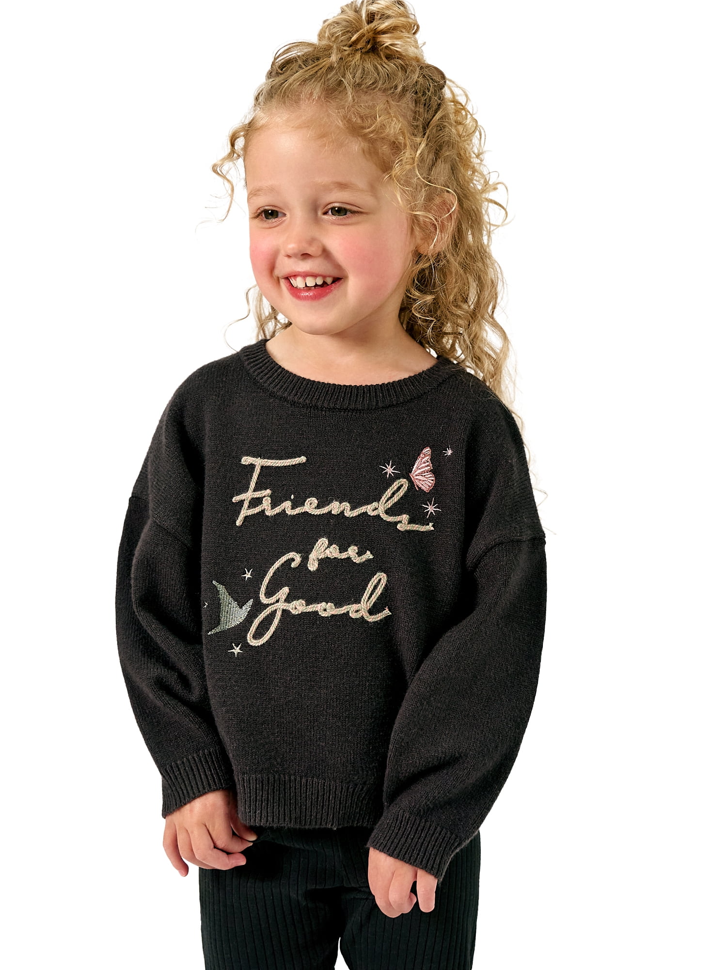 Modern Moments Toddler Girl Wicked Affirmation Sweater, Sizes 12 Months ...