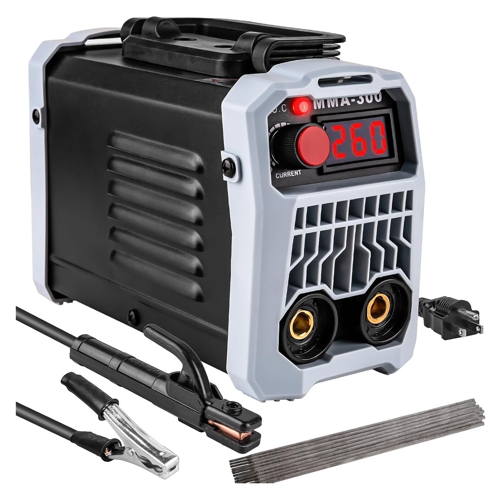 MMA-300 Portable Inverter Welder, 300A Digital Stick Arc Welding Kit ...