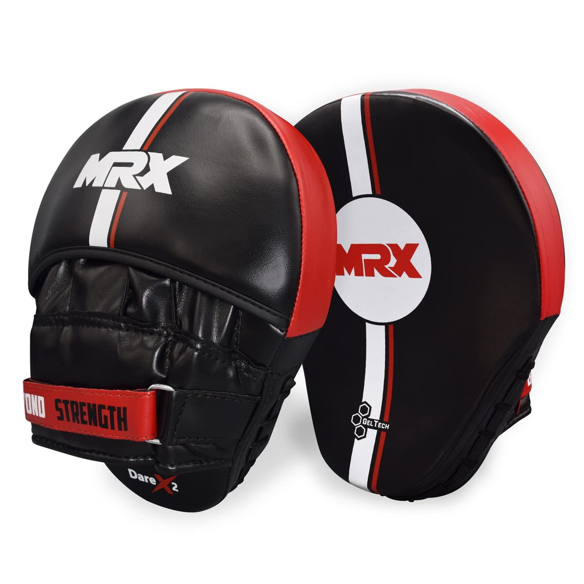 MMA Boxing Mitts, Hook and jab Training Curved Pads, Leather Berating ...