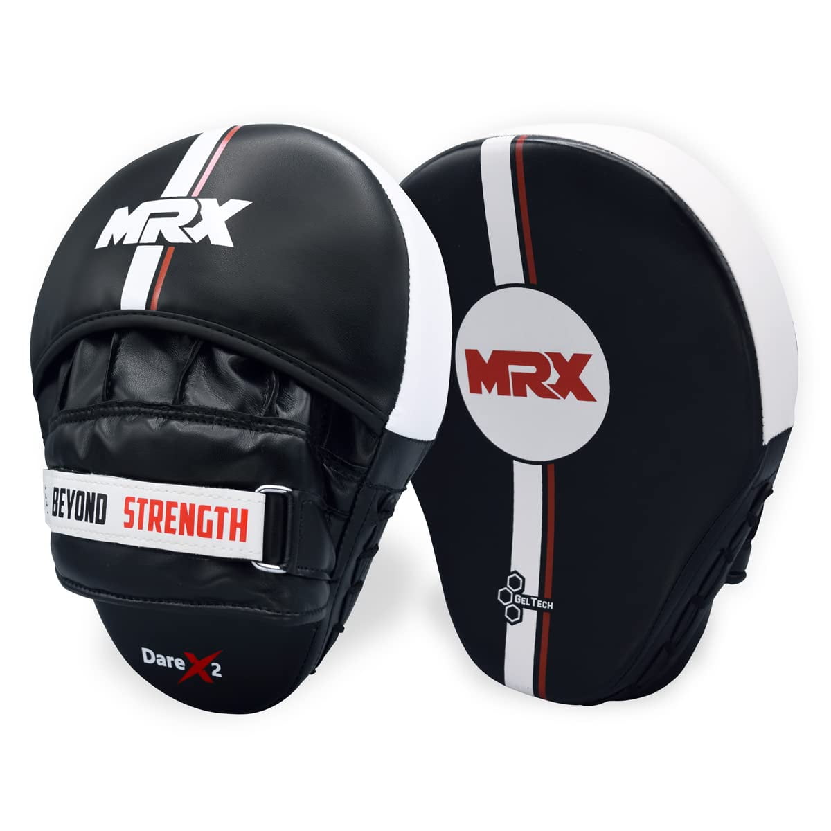 MMA Boxing Mitts, Hook & Jab Training Pads, Leather, Double Stitched ...