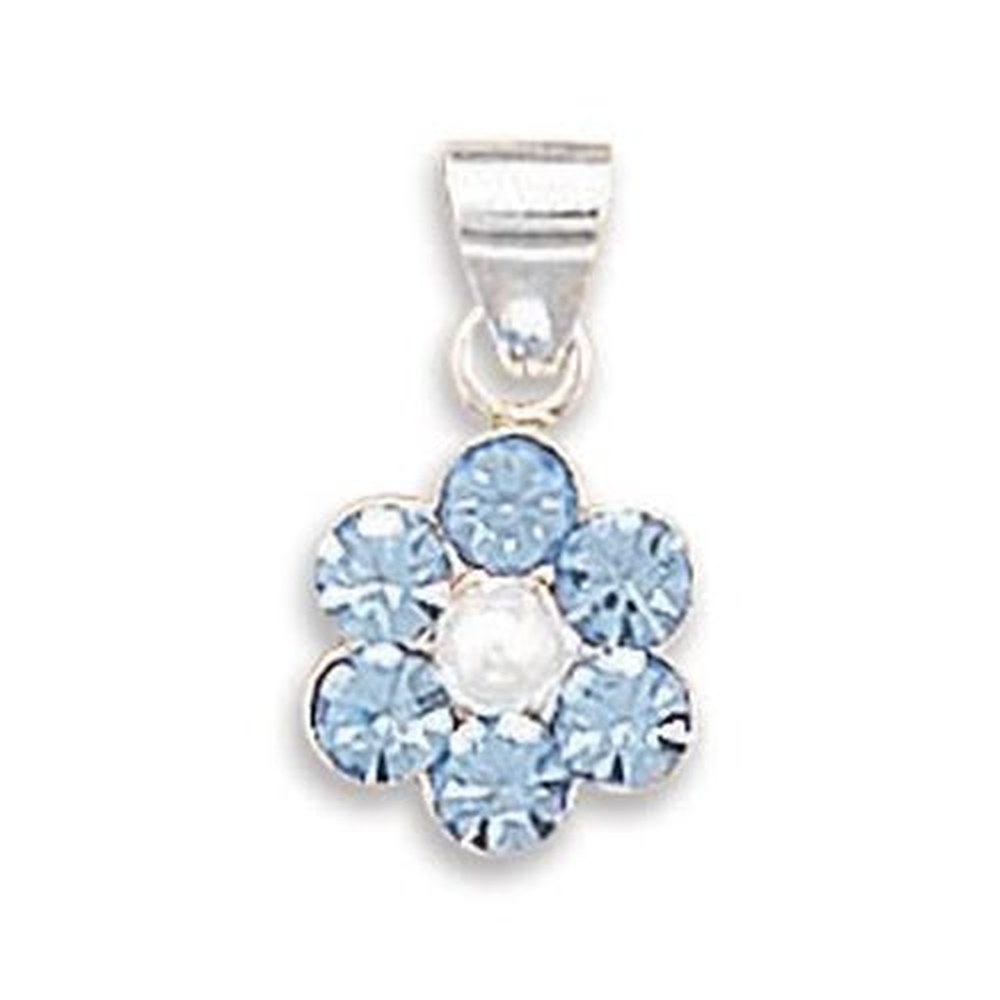 MMA Crystal and Simulated Pearl Flower Pendant - Walmart.com