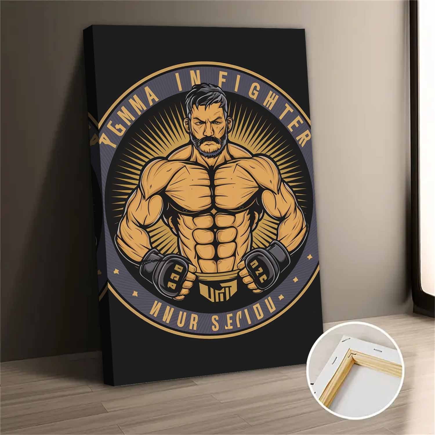 MMA Fighter Canvas Wall Art Print For Bedroom Living Room Home Decor ...