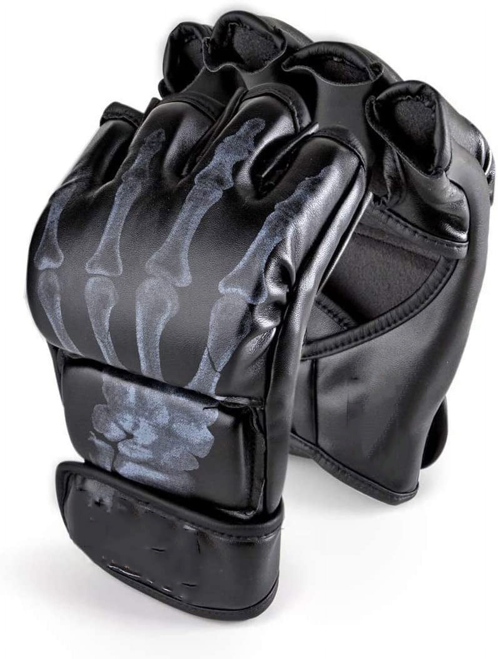 MMA Gloves, Half-Finger Boxing Fight Gloves MMA Mitts with Adjustable ...