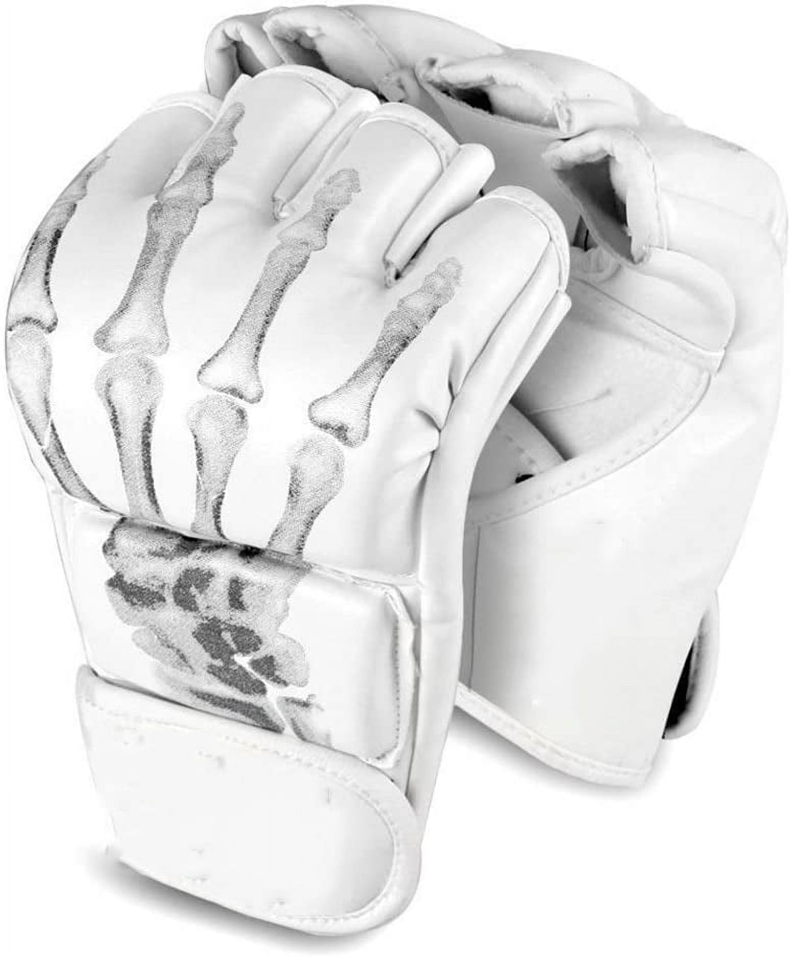MMA Gloves, Half-Finger Boxing Fight Gloves MMA Mitts with Adjustable ...