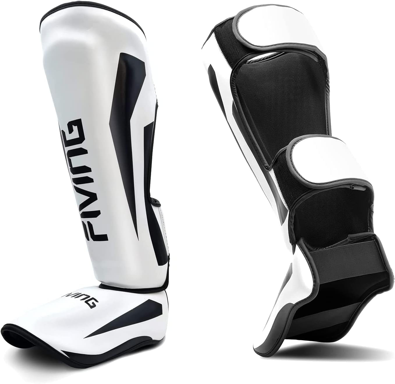 MMA Martial Arts Shin Guards – Padded, Adjustable Muay Thai Leg Guards ...