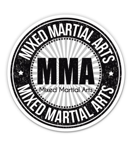 MMA Mixed Martial Arts - 12" Vinyl Sticker Waterproof Decal - Walmart.com