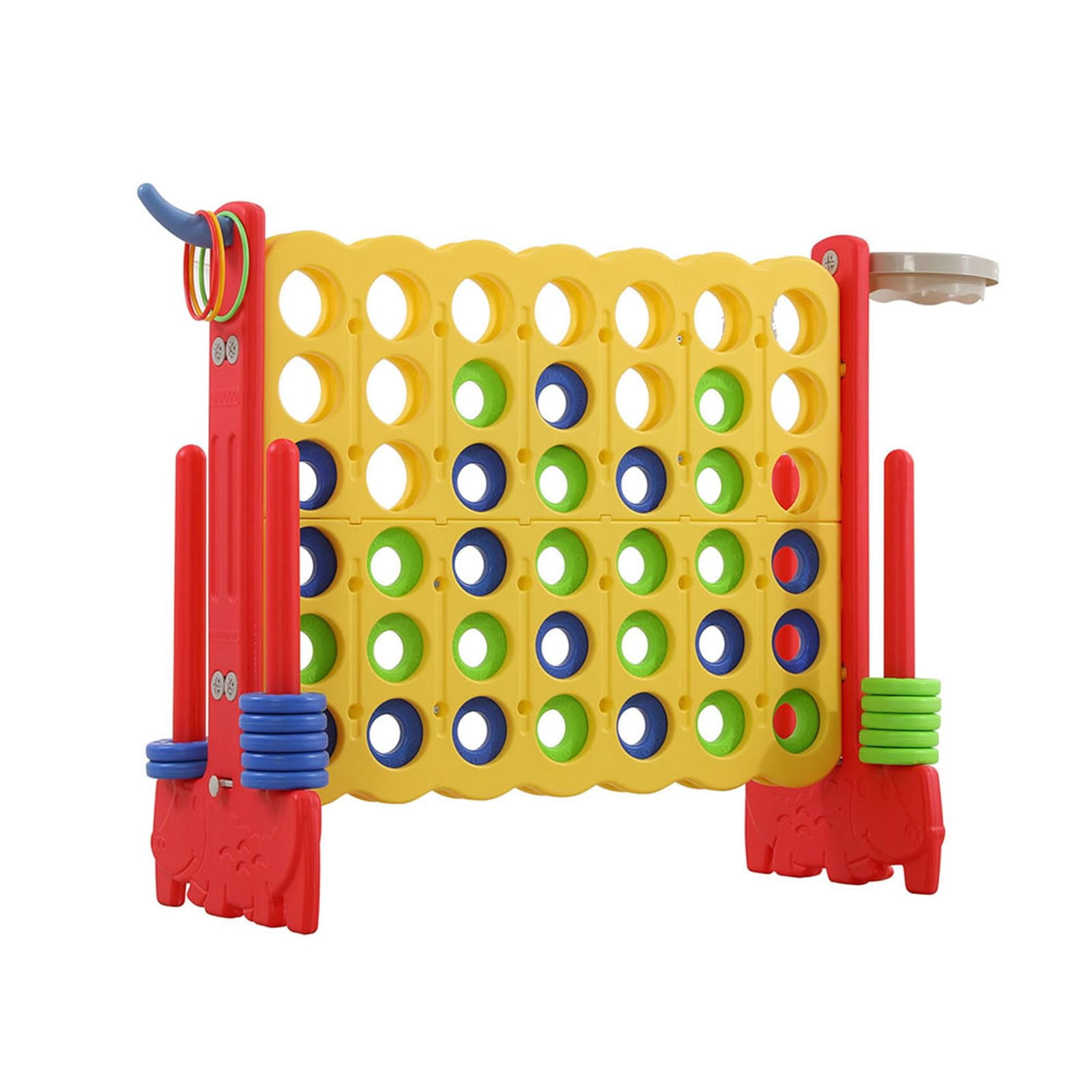 MMBABY Giant 4-in-A-Row, Jumbo 4-to-Score Giant Game/Basketball Hoop ...