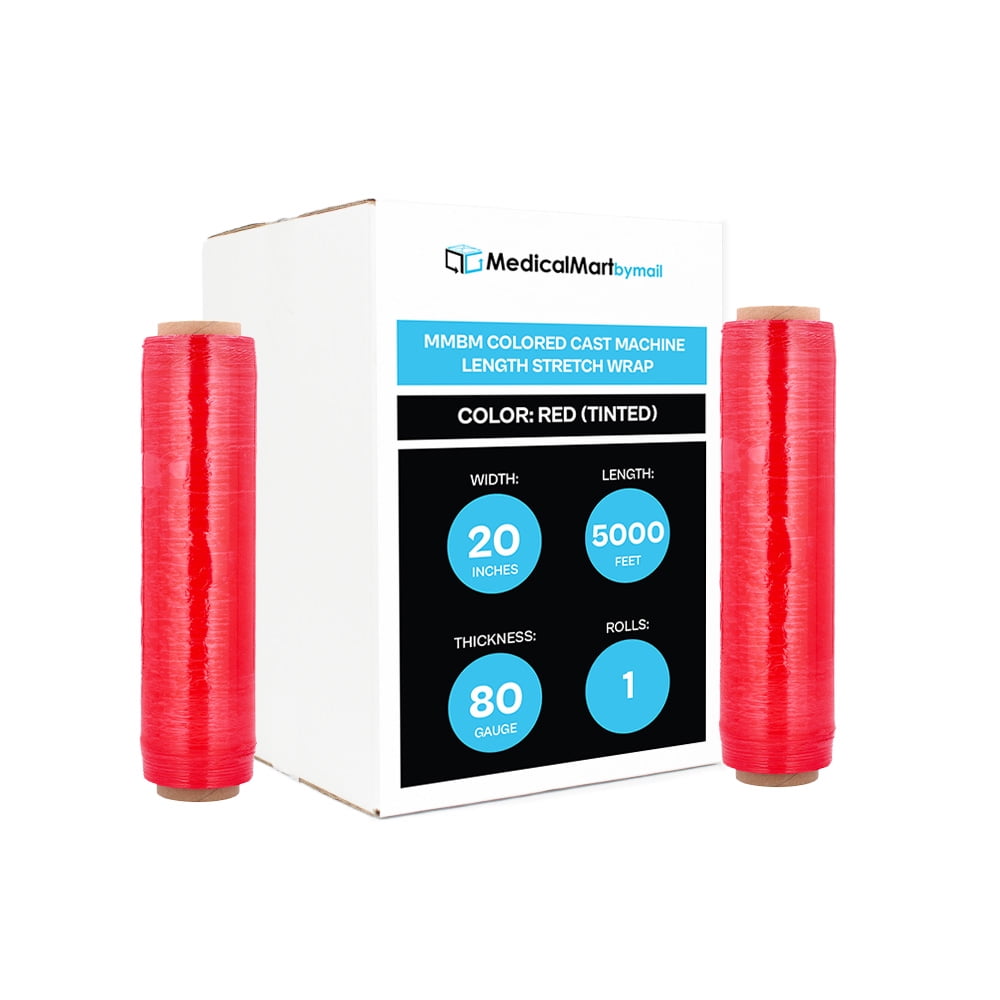 Free Shipping! MMBM 1 Roll - 20" x 5000' 3" Core ColoTinted Red Machine ...