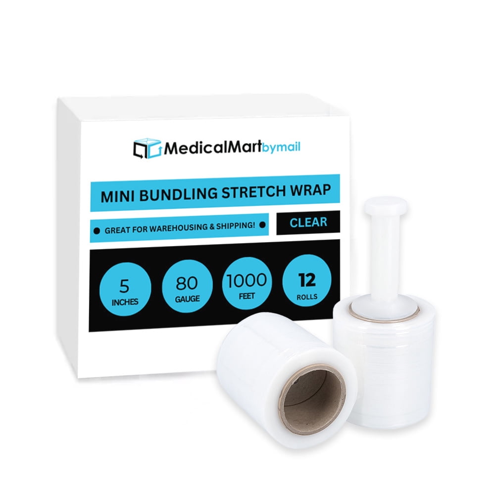 MMBM 12 Rolls - 5" x 1000' 3" Core Clear Mini Narrow Bandling Hand ...