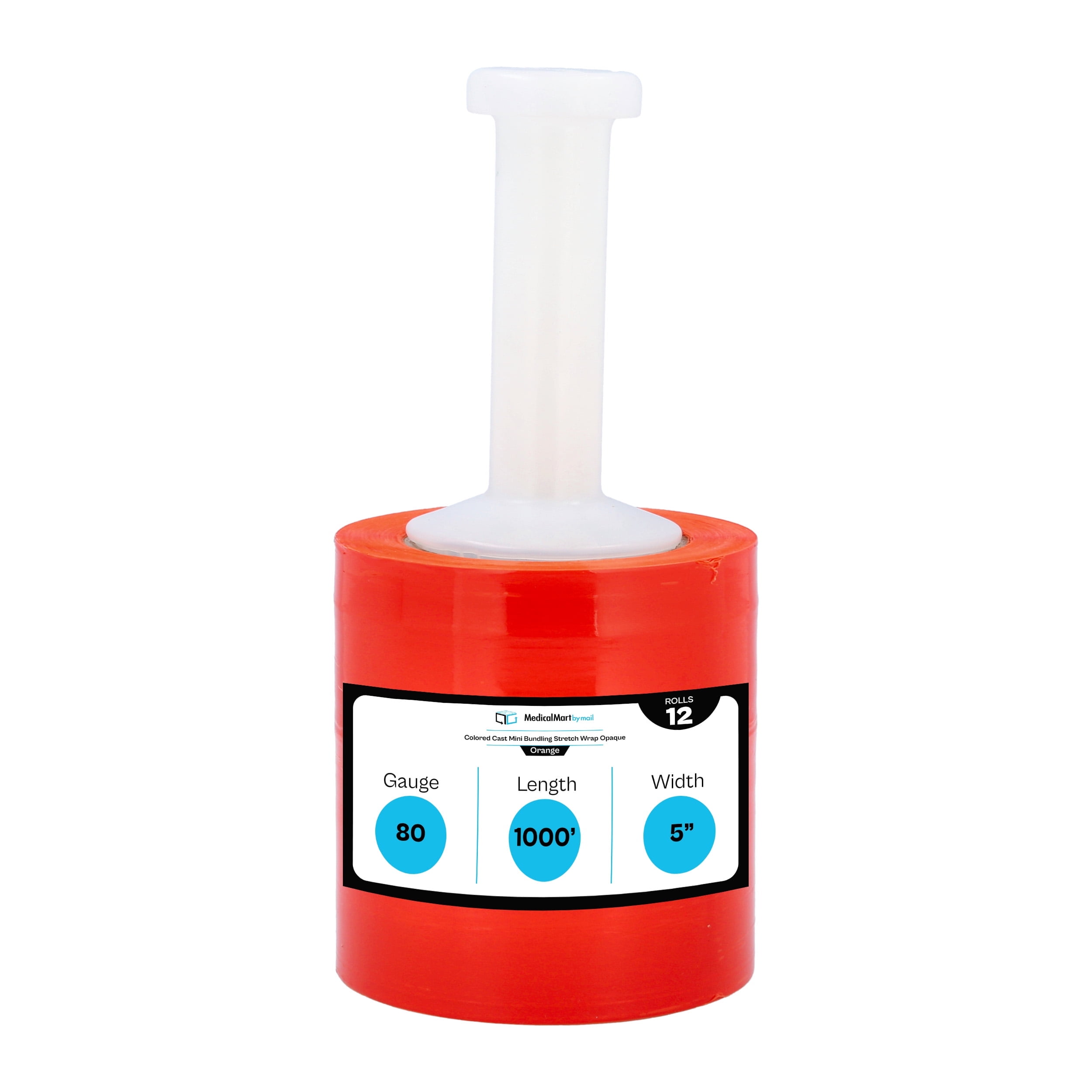 MMBM 12 Rolls - 5" x 1000' Colored Mini Bundling Stretch Wrap Narrow ...