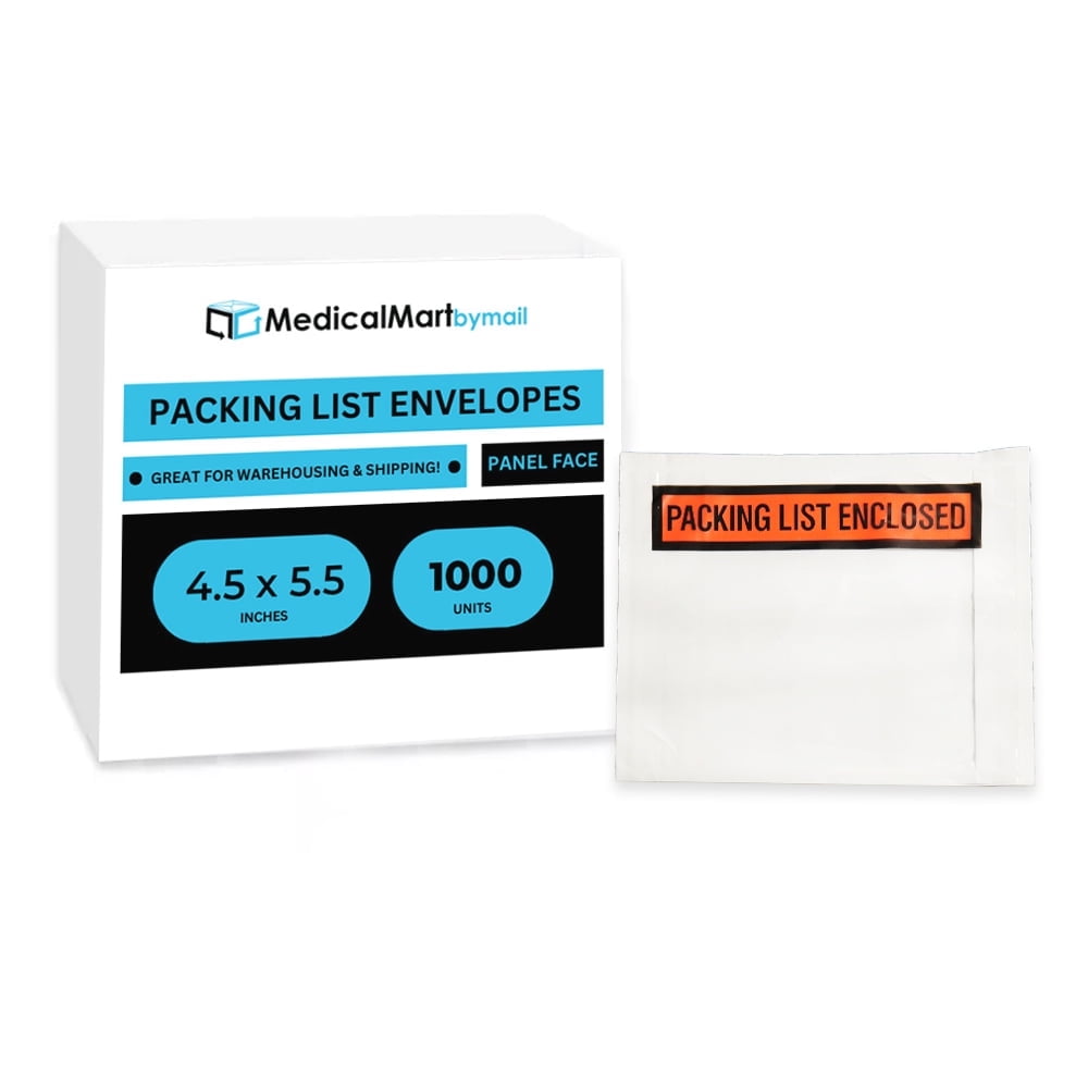 1000 Pack Packing List Envelopes, Self Adhesive 4.5"x 5.5" Shipping ...