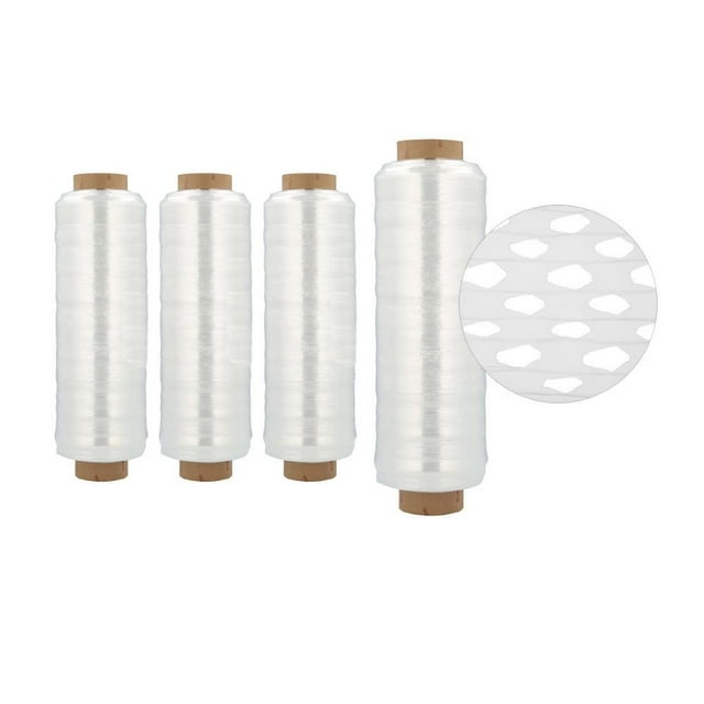 MMBM 4 Rolls 17" x 1500' Hand Shrink Wrap with 3" Core - Perfect for ...