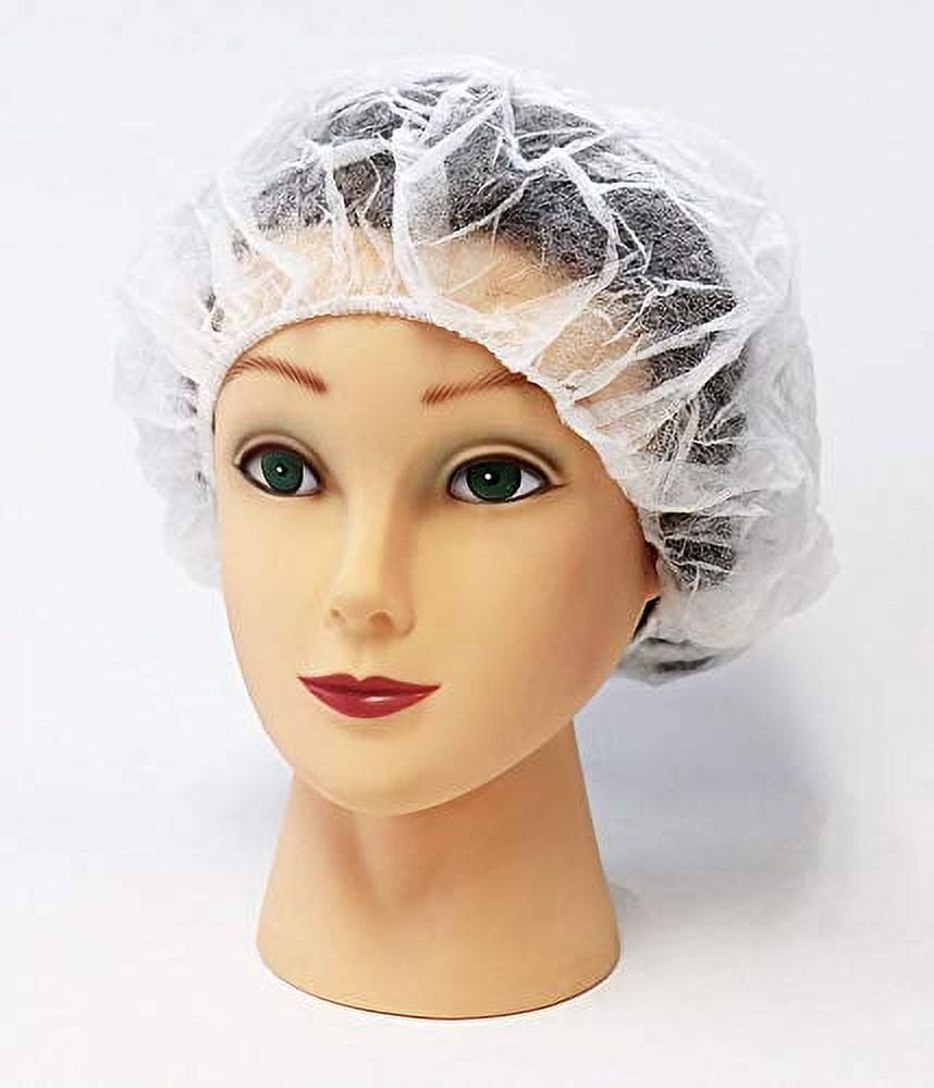 MMBM Disposable Bouffant Cap Hair Net Head Cover, 2000 Pack, White, 24 ...
