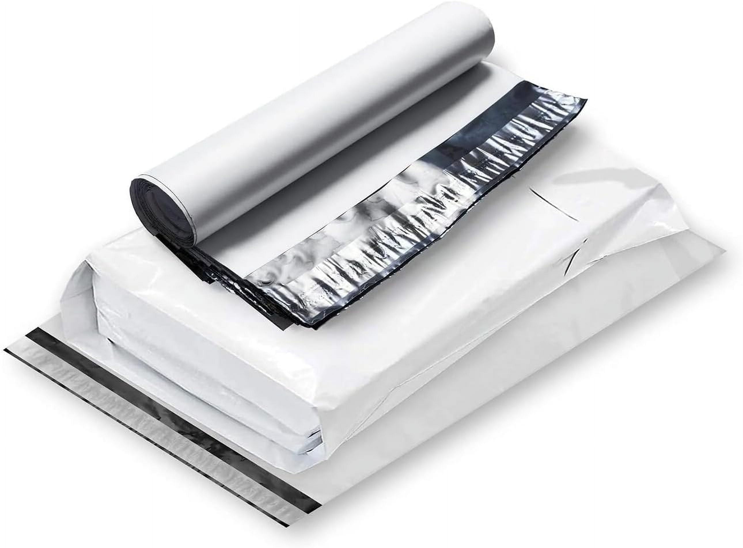 MMBM White Expansion Poly Mailers 11 x 13 Inch 3 Mil Tamper Resistant ...