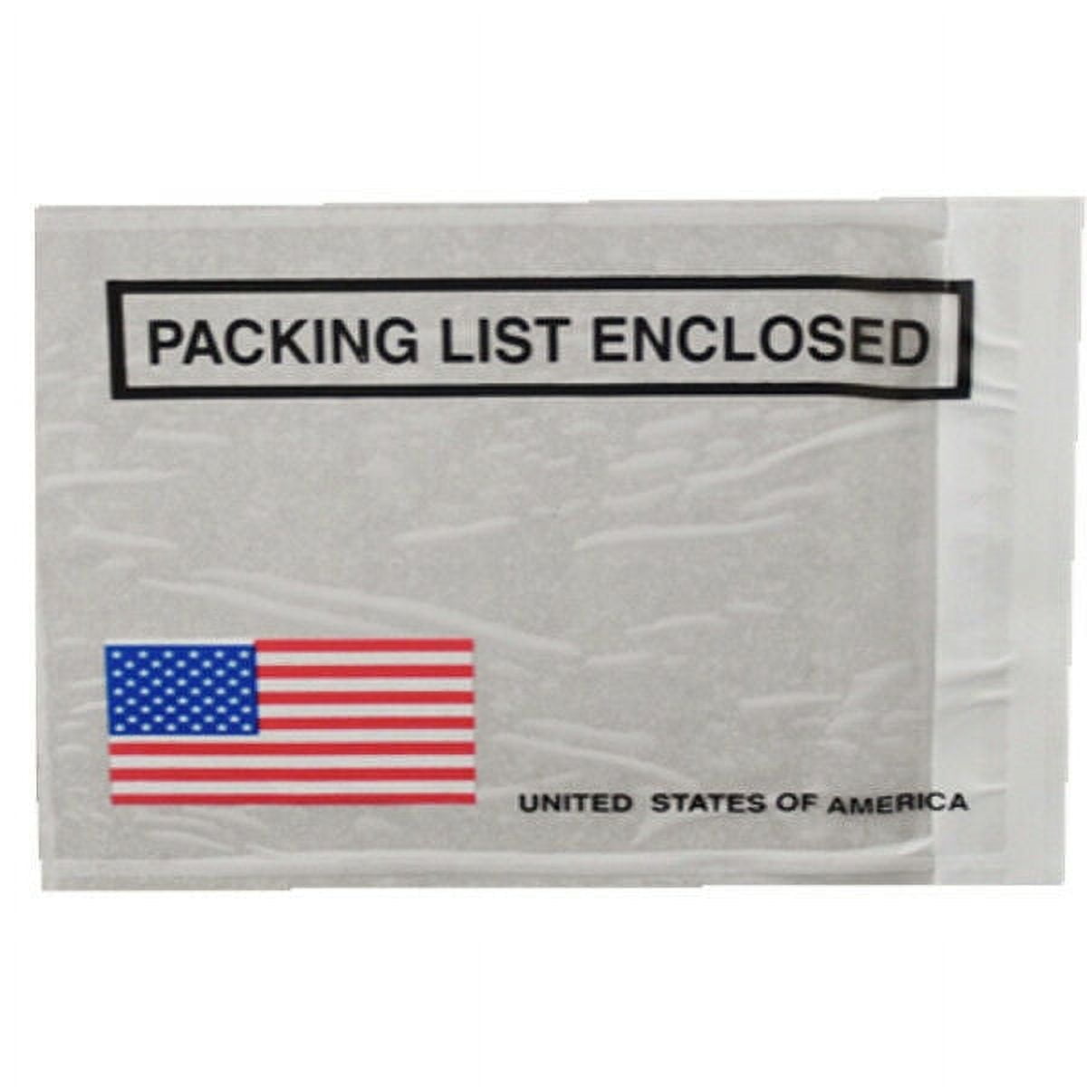 MMBM Packing List Pouches Shipping Label Panel Face 4.5" x 5.5" - Back ...