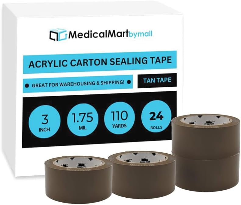 MMBM Packing Tape, 3 Inch X 110 Yards, 24 Rolls, Brown, 1.75 Mil, 3 ...