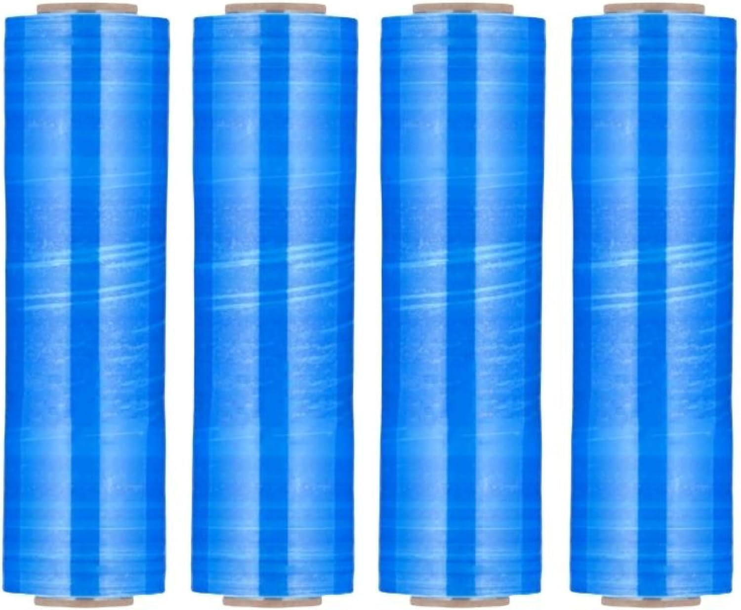 MMBM Tinted Stretch Wrap, 18 Inch x 1500 Feet, 80 Gauge, 4 Pack, Blue ...