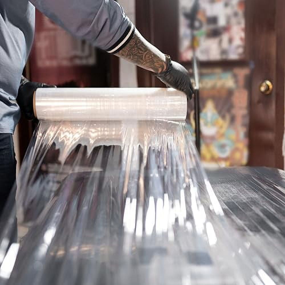 MMBM Tinted Stretch Wrap, 18 Inch x 1500 Feet, 80 Gauge, 4 Pack, Yellow ...