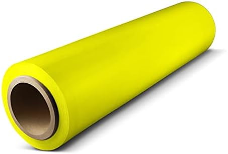 MMBM Yellow Color Cast Hand Shrink Stretch Wrap Film, 18 Inch x 1500 ...