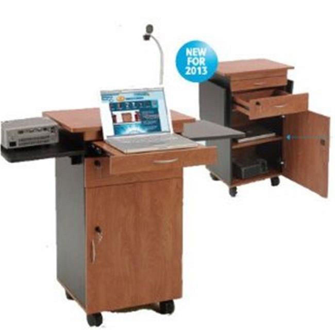 MMC Multimedia Cart - Cherry-Black - Walmart.com