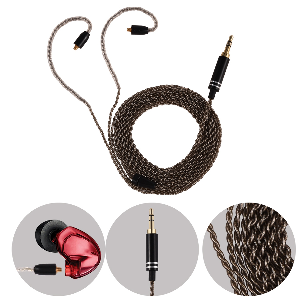 MMCX Connector Silver Plated Pure Copper Earphone Cable for SE215 SE535 ...
